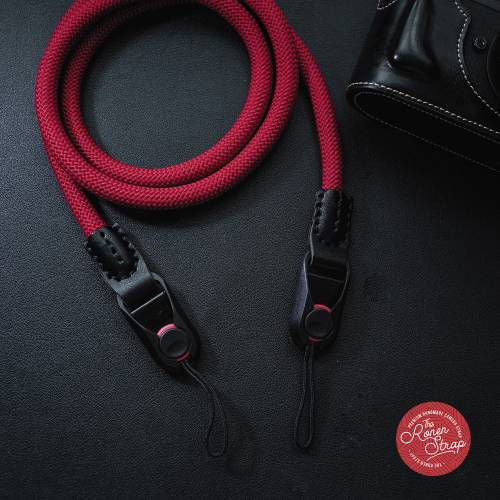 Red Nylon Rope Camera Strap with Quick release