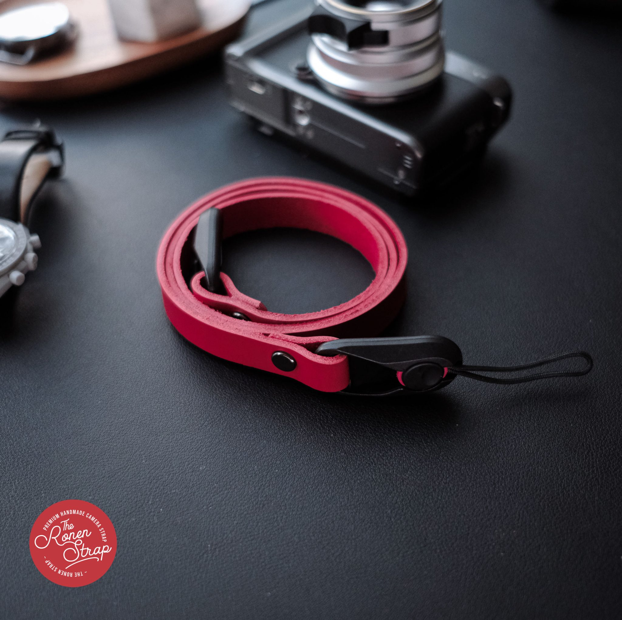Handcrafted Leather Camera Strap with Quick Release