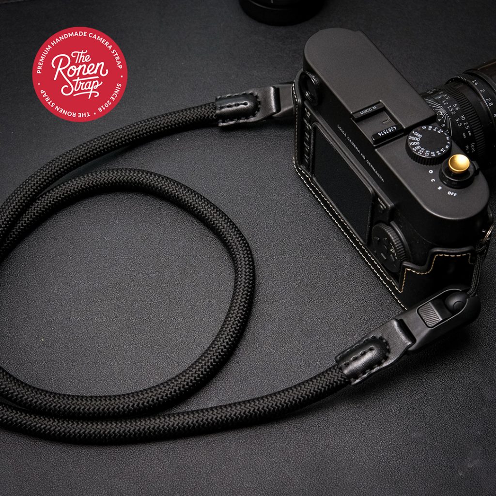 Black Nylon Rope Camera Strap with Beans Quick release