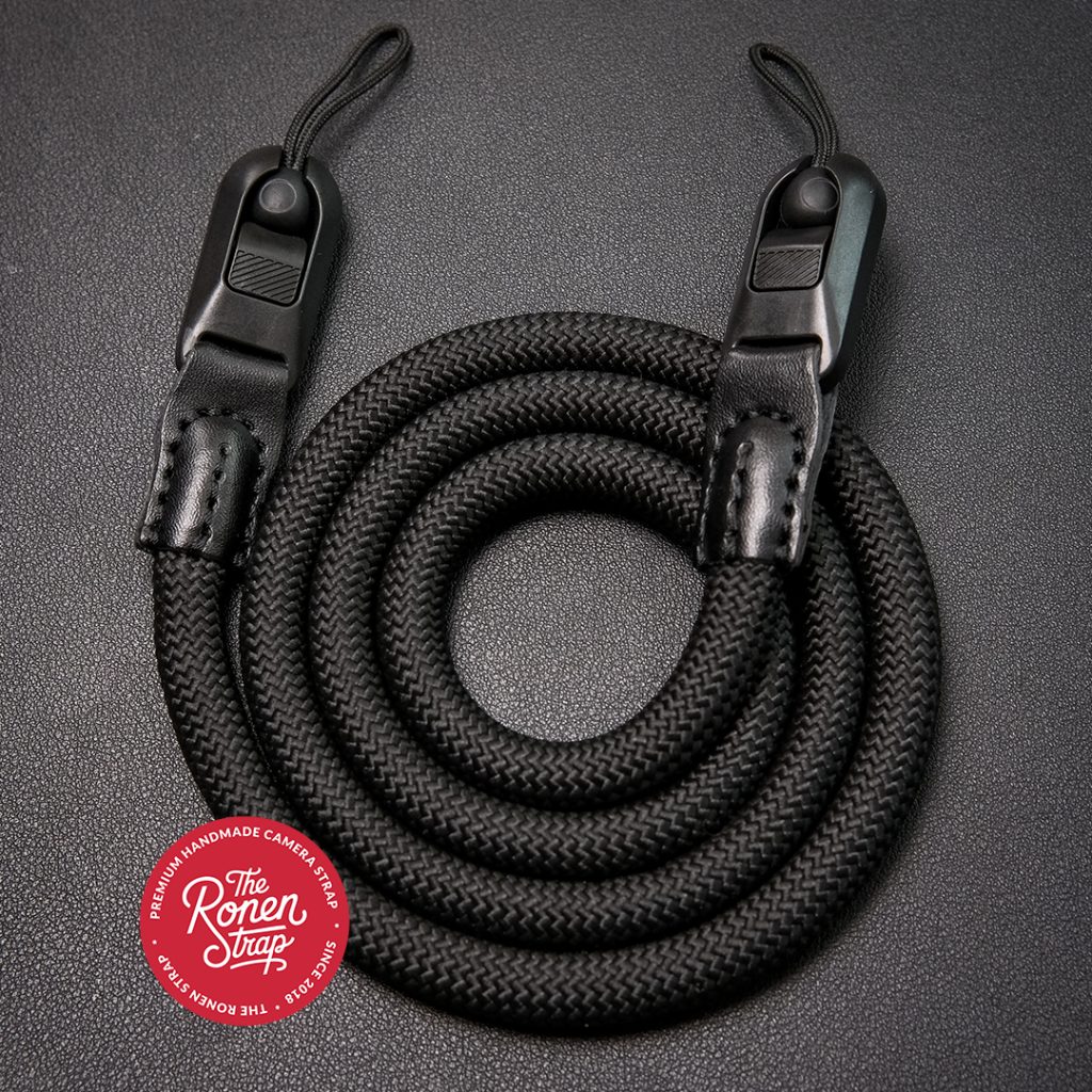 Black Nylon Rope Camera Strap with Beans Quick release