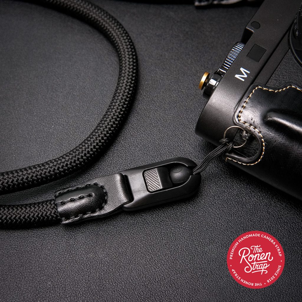 Black Nylon Rope Camera Strap with Beans Quick release