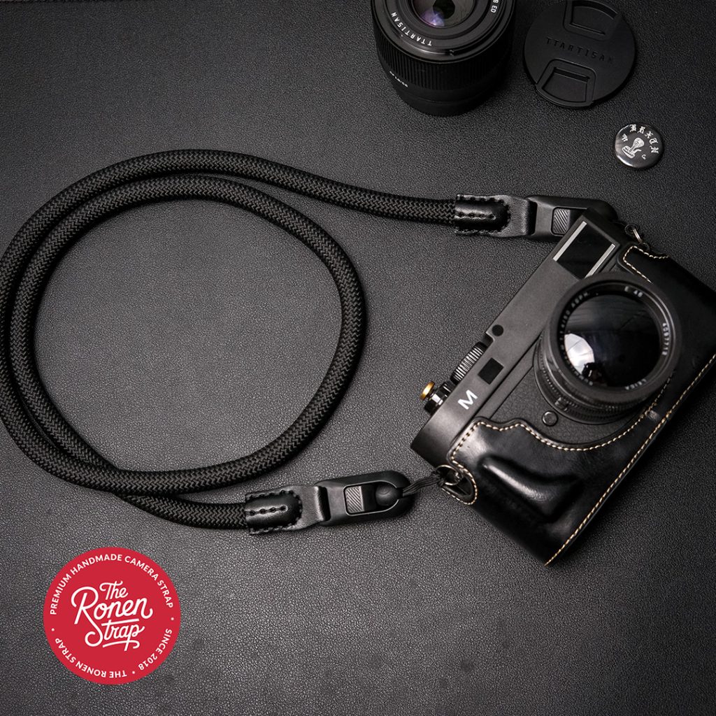 Black Nylon Rope Camera Strap with Beans Quick release